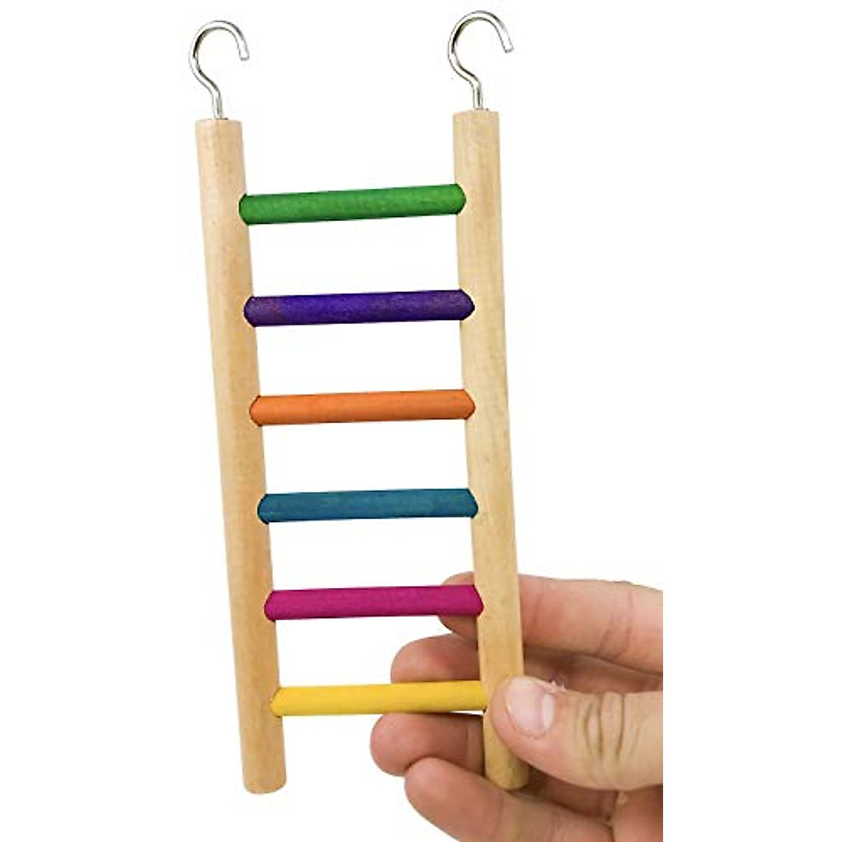 Parrot Wood Bird Toy Ladder Parakeets Toys cage Cages Cockatiel Canaries Finches (8" x 3")