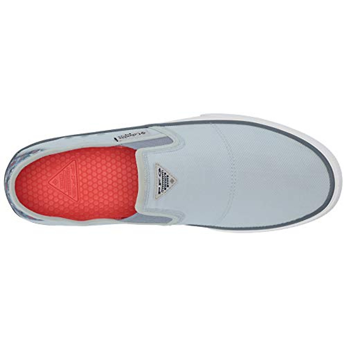 Columbia Womens Slack Water PFG Slip Boat Shoe, Mirage/Bright Poppy, 9 US