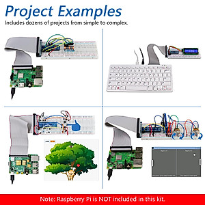 Freenove Ultrasonic Starter Kit for Raspberry Pi 5 4 B 3 B+ 400 Zero 2 W, 820-Page Detailed Tutorial, Python C Java Scratch Processing Code, 171 Items, 108 Projects (Raspberry Pi NOT Included)