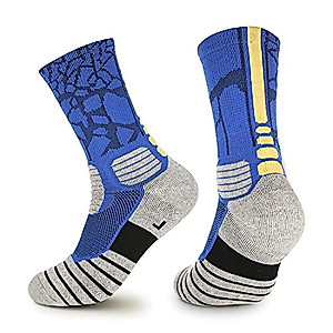 Disile Elite Basketball Socks, Cushioned Athletic Sports Crew Socks for Men & Women…