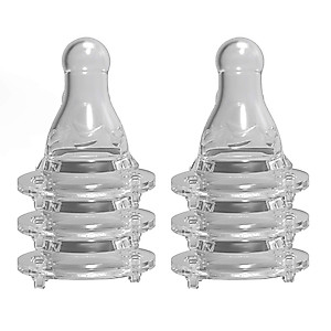 Avima Baby Silicone Nipples for Standard Neck Bottles, Medium Flow 3 Months+ (Set of 6)