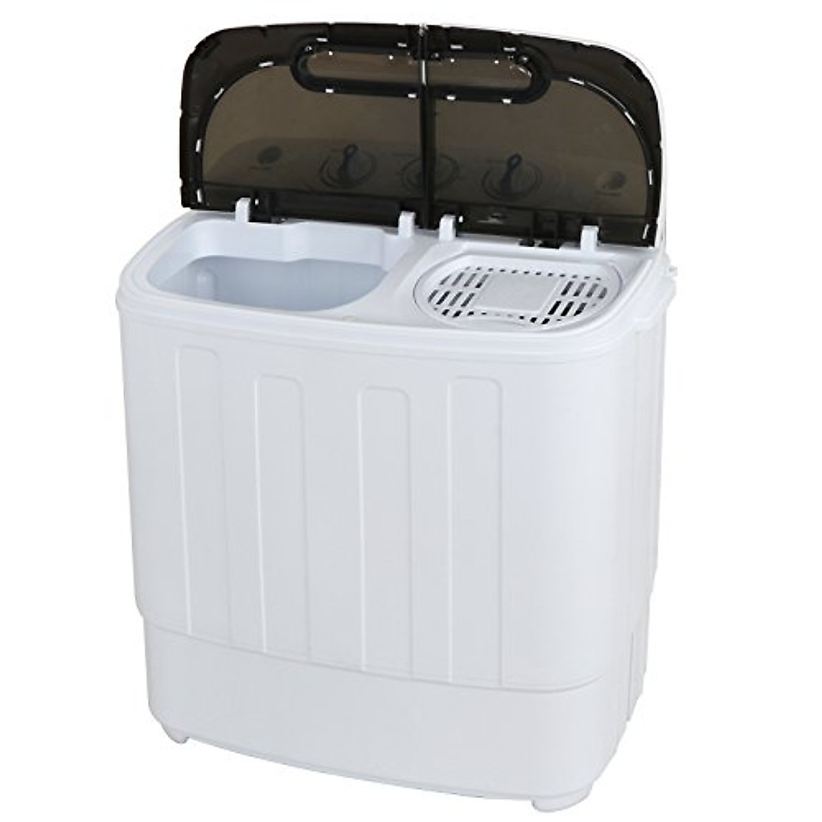 JupiterForce Portable Compact Mini Twin Tub Washing Machine Portable Laundry Machine 13lbs Capacity w/Washer and Spinner Cycle Combo, Built-in Gravity Drain for Apartments, Dorms, Bathroom, Laundry and More