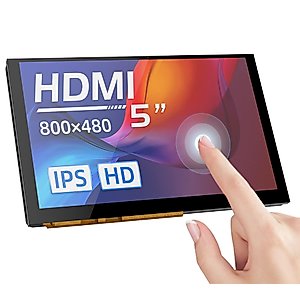 BIGTREETECH 5 inch HDMI Touch Screen Display 800x480, IPS 160° View Angle Monitor Compatible with Sovol-SV08 Raspberry-Pi 4B, 3B, Banana Pi, Windows 10 8 7