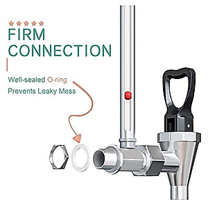 Sight Glass Spigot, Clear View Water Level with Red Floating Ball, Durable Metal Material, Compatible with The Original Gravity-Fed Water Filtration System (10")