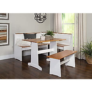 Linon Ardmore Kitchen Nook Set, White