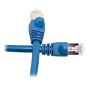 CableWholesale 50 Foot Shielded Cat6 Blue Ethernet Patch Cable, Snagless/Boot 24AWG, RJ45 Gold Plate Connector, 4 Pair Stranded Copper Shielded Twisted Pair (STP) Internet Network Patch Cable