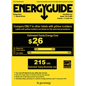 Frestec 3.1 CU' Retro Mini Refrigerator, Compact Refrigerator, Small Refrigerator with Freezer, Red (FR 310 RRED)