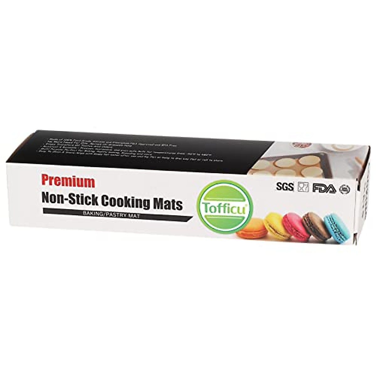 Tofficu Glass Fiber Baking Mats for Dutch Oven Bread Baking Non- Stick Dough Bread Sling Baking Mat Long Handles Sling Baking Mat for Transfer of Dough