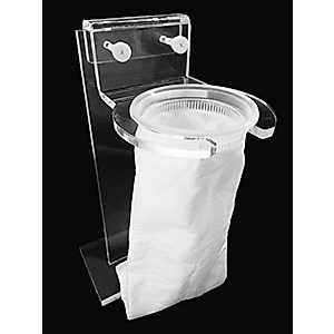 4" Pre Sump Filter Sock Holder(Mount) and Free Filter Socks 200 Micron,4 Inch Ring by 14 Inch Long -Aquarium Felt Filter Bags for Aquarium Reef Tank Micron Bag