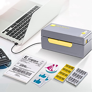 OFFNOVA Thermal Label Printer, 200mm/s High Speed 4” x 6” Shipping Label Printer for Packages, Compatible with Amazon, Ebay, Etsy, Shopify and FedEx, Support Multiple Systems