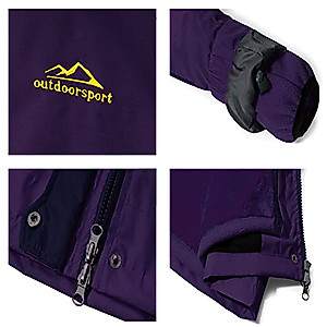 MAGCOMSEN Winter Jacket Women Winter Coats For Women Ski Jacket Snowboard Jacket Snow Jacket Rain Jacket 3 In 1 Jacket Waterproof Jacket Skiing Jacket