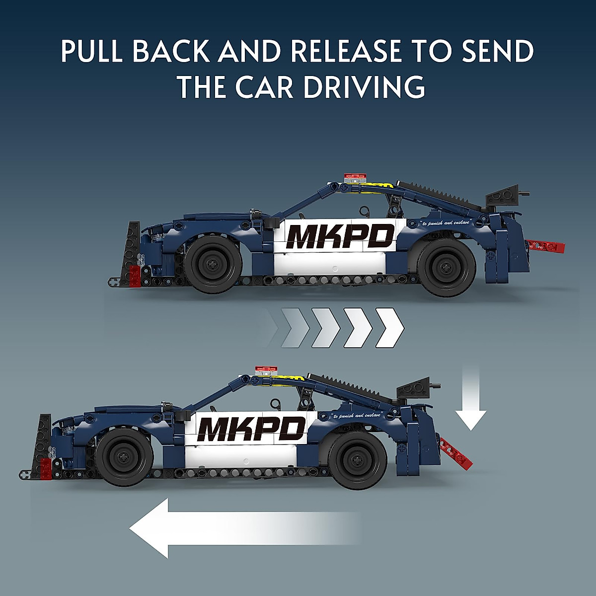 Mould King 27004 Mini P1 Sports Car Model Building Kits, MOC Building Blocks Set to Build, Gift for Kids Age 8+/Adult Collections Enthusiasts(306 Pieces, Static Version with Display Box)