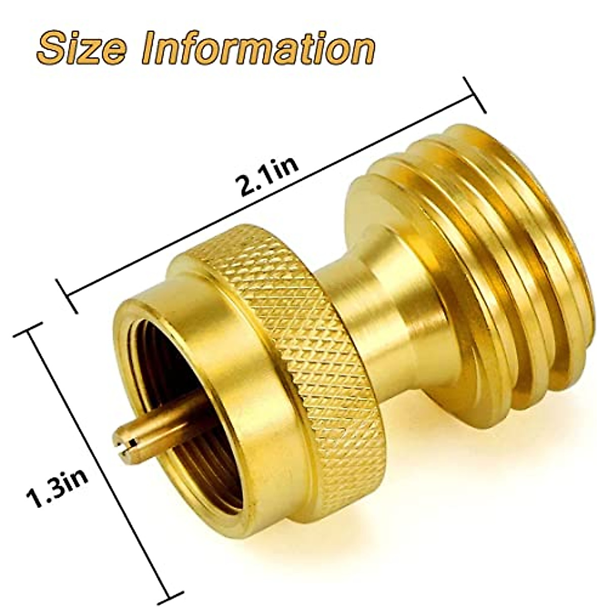 Guofulda Steak Saver 20lb to 1lb Propane Tank Adapter, Universal Propane Gas Grill Converter for Disposable 1''-20 Male Throwaway Cylinder Thread, for BBQ Grill Propane Tree Bottle