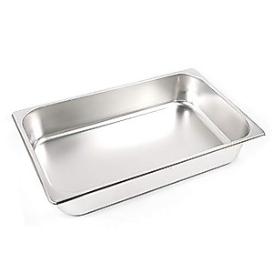 DYRABREST 6Pcs 4" Deep Steam Table Pans Full Size 20" x 12" x 4" Stainless Steel Steam Table Chafing Pans Anti-Jam Steam Table Pan Hotel Buffet Food Pans for Hotels,Restaurant