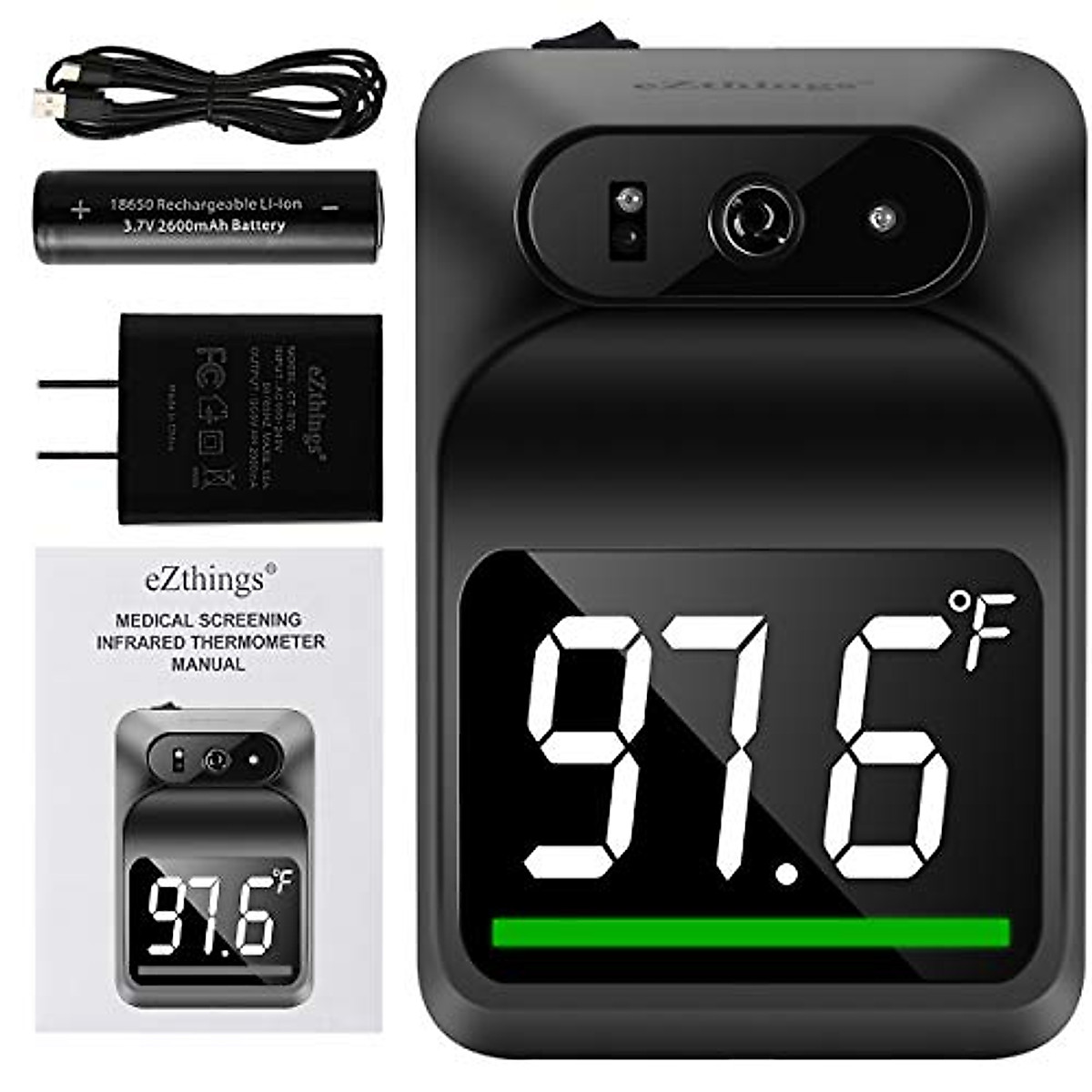 REED Non-Contact Medical Screening Forehead Thermometer for Physician Offices and Hospitals (Mounted)