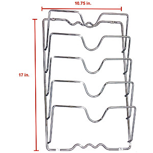 DecoBros Wall Door Mounted Pot Lid Rack, Chrome Finish