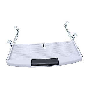 Tofficu 2 pcs Tray Sliding Underdesk Home Platform Hidden Organizer Computer Shelf Typing Slide with Grey System Xx Type Color Mount X Deskaccessories Inch Mouse Drawer Holder for Slides
