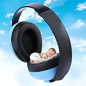 Rngeo 2 Packs Baby Noise Canceling Headphones, Baby Ear Protection Earmuffs Infant Hearing Protection Ear Muffs for Babies, Infants, Toddlers and Newborns Age 0-2+ Years (Blue & Pink)