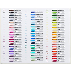 SHARPIE Permanent Markers Ultimate Collection, Fine Point, Assorted Colors, 65 Count