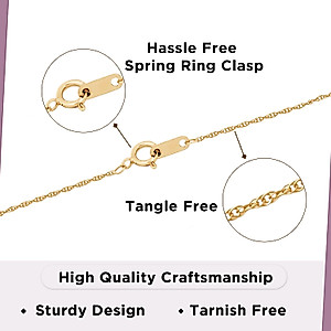 Jewelili 10k Yellow Gold Heart Shape Pendant Necklace with Natural White Round and Baguette Diamonds, 1/4 cttw, 18" Rope Chain