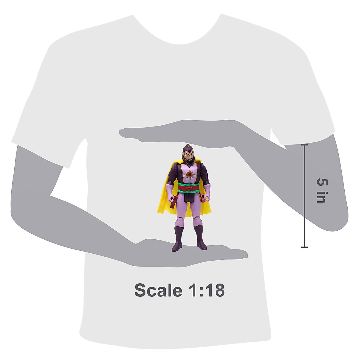 Boss Fight Studio Ming The Merciless from Flash Gordon, King Features Comics Power Stars Collectible Action Figure – Retro-Style Figurine with Accessories and Detailed Sculpting – 5” Tall