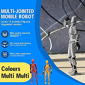 MerryXD 6 Pack Assembly Completed T13 Action Figure,Dummy Nova Titan Lucky 13 Action Figure 3D Printed Multi-Jointed Movable Toy