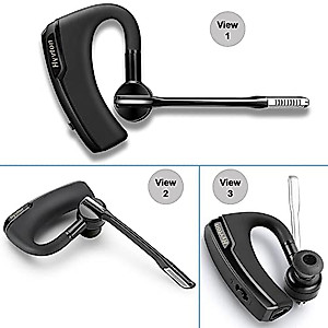 Hyvtom Bluetooth Headphone V4.1 Wireless Noise Cancelling Headset in-Ear Earbuds with Microphone Handsfree for Driving or Business, and Secure Fit for iPhone Android Cell Phones