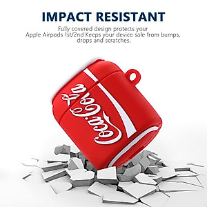 CULIPPA for AirPods 2 Case Cover for Airpods 2nd Generation Silicone Protective Case Cool Cartoon Skin Portable & Shockproof Design for Women Girls with Keychain for Apple Airpods 2/1 Charging Case