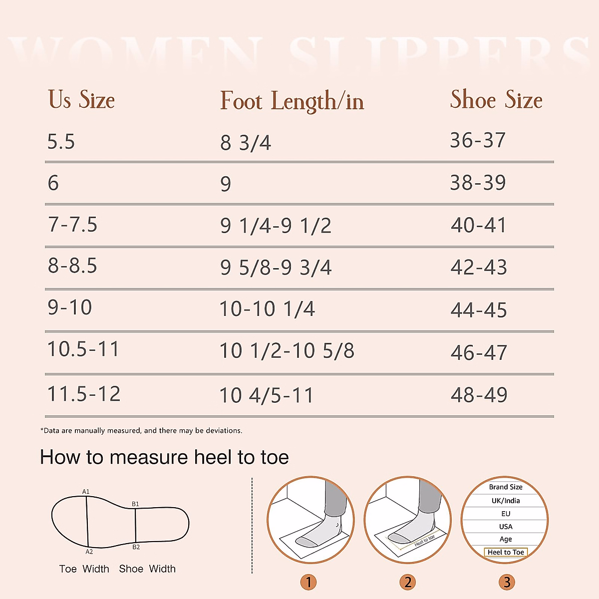 Litfun Women's Fuzzy Memory Foam Slippers Fluffy Winter House Shoes Indoor and Outdoor, Chestnut 7-7.5