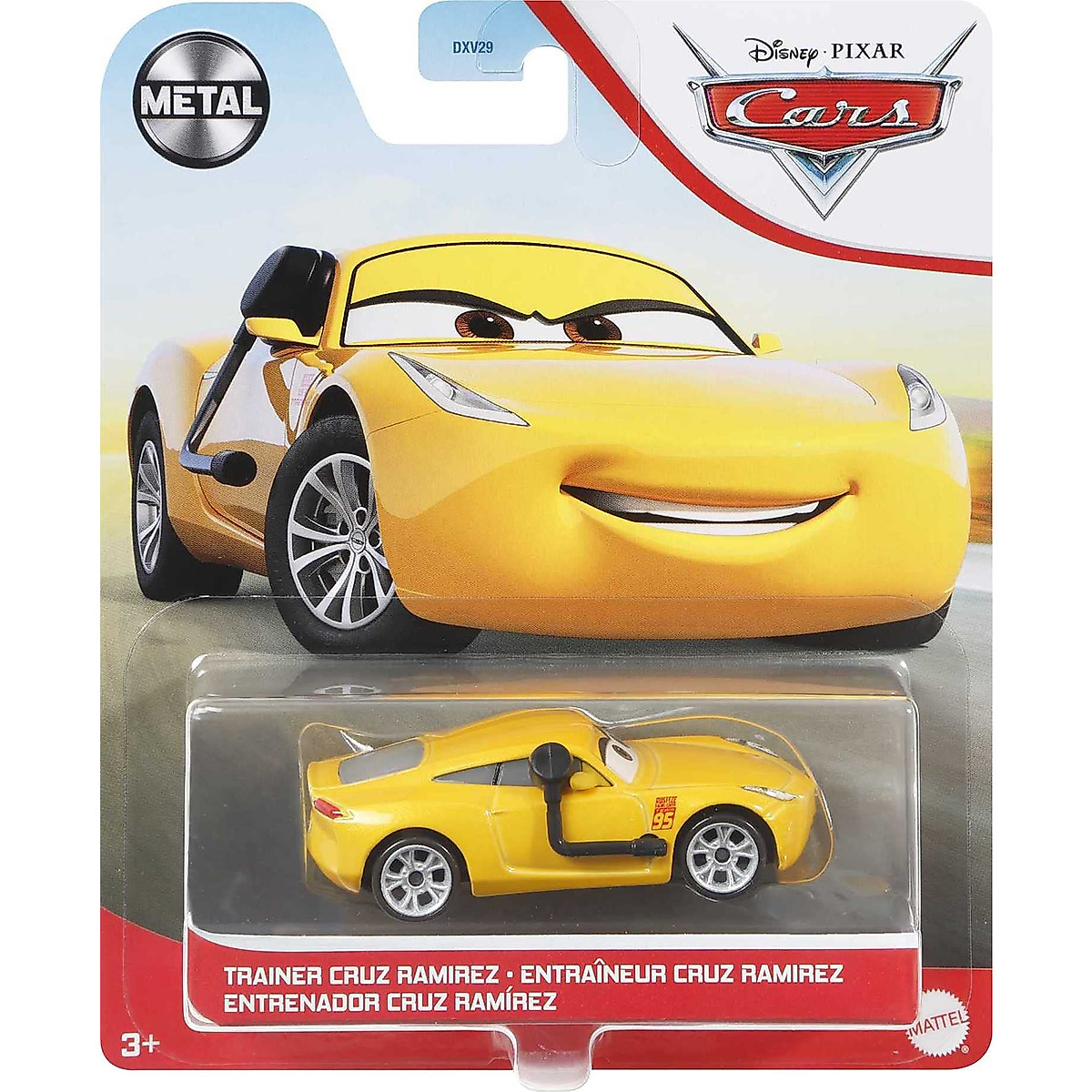 Disney Cars Toys and Pixar Cars Trainer Cruz Ramirez, Miniature, Collectible Racecar Automobile Toys Based on Cars Movies, for Kids Age 3 and Older, Multicolor