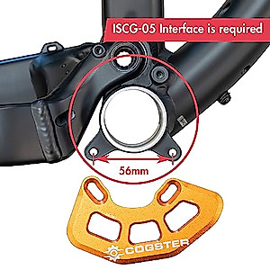 COGSTER FortiGuard Alloy MTB Bash Guard -A ISCG05 Bicycle Chain Guard for 26T-36T Chainrings, Bike Taco Bash for Your Mountain Bike Chain, BMX Chain (Black)