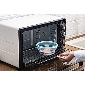 Pristain Platinum 100% Silicone Food-grade Plastic-free Collapsible Container- Microwave-safe, Dishwasher-safe, Environment-friendly (Aquamarine)