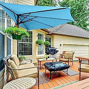 ABCCANOPY Patio Half Umbrellas 11FT (Turquoise)