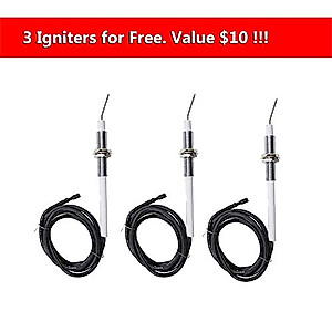 Hisencn BBQ Repair Kit Replacement for Jenn Air Gas Grill 720-0336, 7200336, 720 0336 Grill Stainless Steel Burners,Stainless Steel Heat Plates Stainless Steel Cooking Grid Grates & igniters