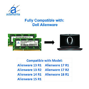 Adamanta 16GB (2x8GB) Compatible for Dell Latitude E6530, E6430, E6430s, 6430u, E6330, E6230, E5530, E5430, 3330 DDR3L 1600Mhz PC3L-12800 SODIMM Notebook Laptop Memory RAM Upgrade SNPN2M64C/8G