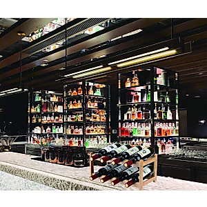 Wine Rack 8 Bottle 2-Tier Eco-Friendly Bamboo Wine Storage Easy-Assembly Space-Saving for Wine Lovers,Kitchen Wine Organizer for Countertop,Pantry, Home,Room Decor,Bar