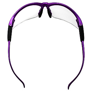 Birdz Eyewear Flamingo Women's Work Safety Glasses Bifocals Readers Purple Frame + 2.0 Magnification Clear Lenses