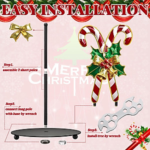 Shellwei Candy Cane Christmas Paper Towel Holder with Round Base Christmas Bathroom Decor Rustic Paper Towel Dispenser Kitchen Paper Holder Stand for Countertop Toilet Home Accessories