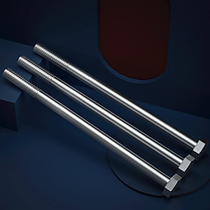 3/8-16 x 7" (5/8 to 7" Optional) Hex Head Screw Bolt, Stainless Steel 18-8(304), Partially Threaded,5pcs