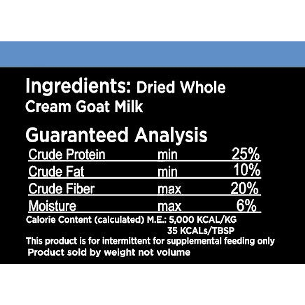 Nature's Diet Pet Dried Whole Cream Goat Milk for use as High Protein, Hypoallergenic Digestion, Nutrition and Anti-inflammatory Powdered Instant Meal Topper (16 oz = 53 Cups or 159 Servings)