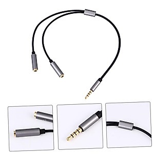 Audio Adapter Cable Splitter Cable for Earphones Earphone Splitter Y Splitter Cable Headset Splitter Headphone Mic y Adapter Cable Splitter Cable for Headphones Audio Splitter