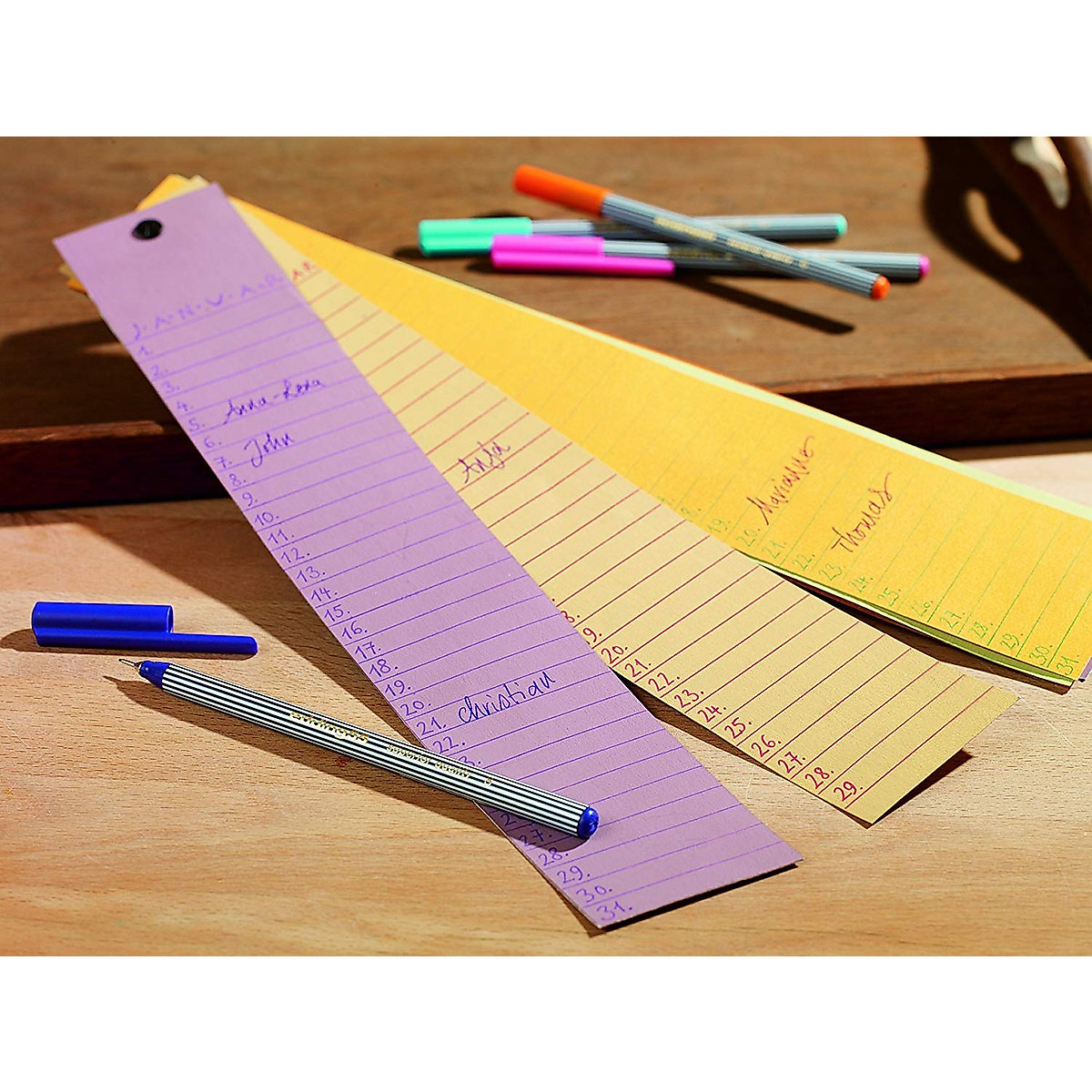 edding 55 - fineliner - set of 16 bright colours - 0.3 mm nib - colour pen for writing, drawing, underlining, illustrating - for children and adults, at school and in the home or office