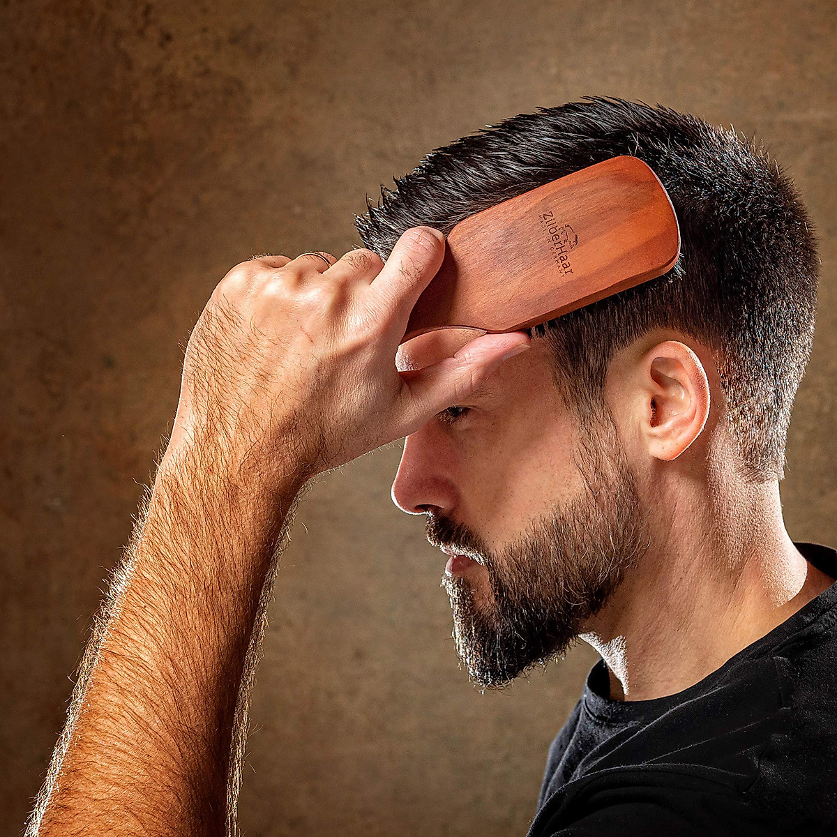 ZilberHaar Beard and Hair Care for Men Bundle - Regular Brush + Major Brush with Stiff Boar Bristles