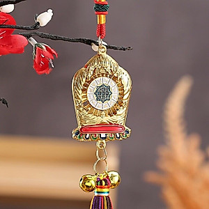 GK-O Tibetan Buddhist Kalachakra Sidpaho Painting Tantric Amulet Car Pendant Noverlty
