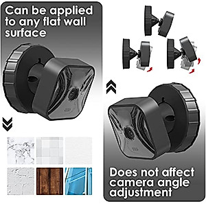 ZHANDEYUA Adhesive Wall Mount for Blink Camera No Drilling and screwing Required for Blink Outdoor/Blink Mini/Blink Indoor Camera and Most Round Mount Cameras Quick Paste Installation,Black-3 Pack