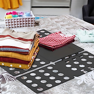 T Shirt Folding Board Shirts Clothes Folder Durable Plastic Laundry Boards,10.23*7.88*1.18 inches Black