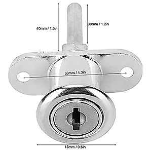 Cupboard Locks,time Lock Box, Cam Lock,Cabinet Lock 4Pcs Zinc Alloy Cam Cylinder Lock Security Office Desk Drawer Cabinet Lock Mailbox Cupboard Locker Furniture Door Lock with Keys