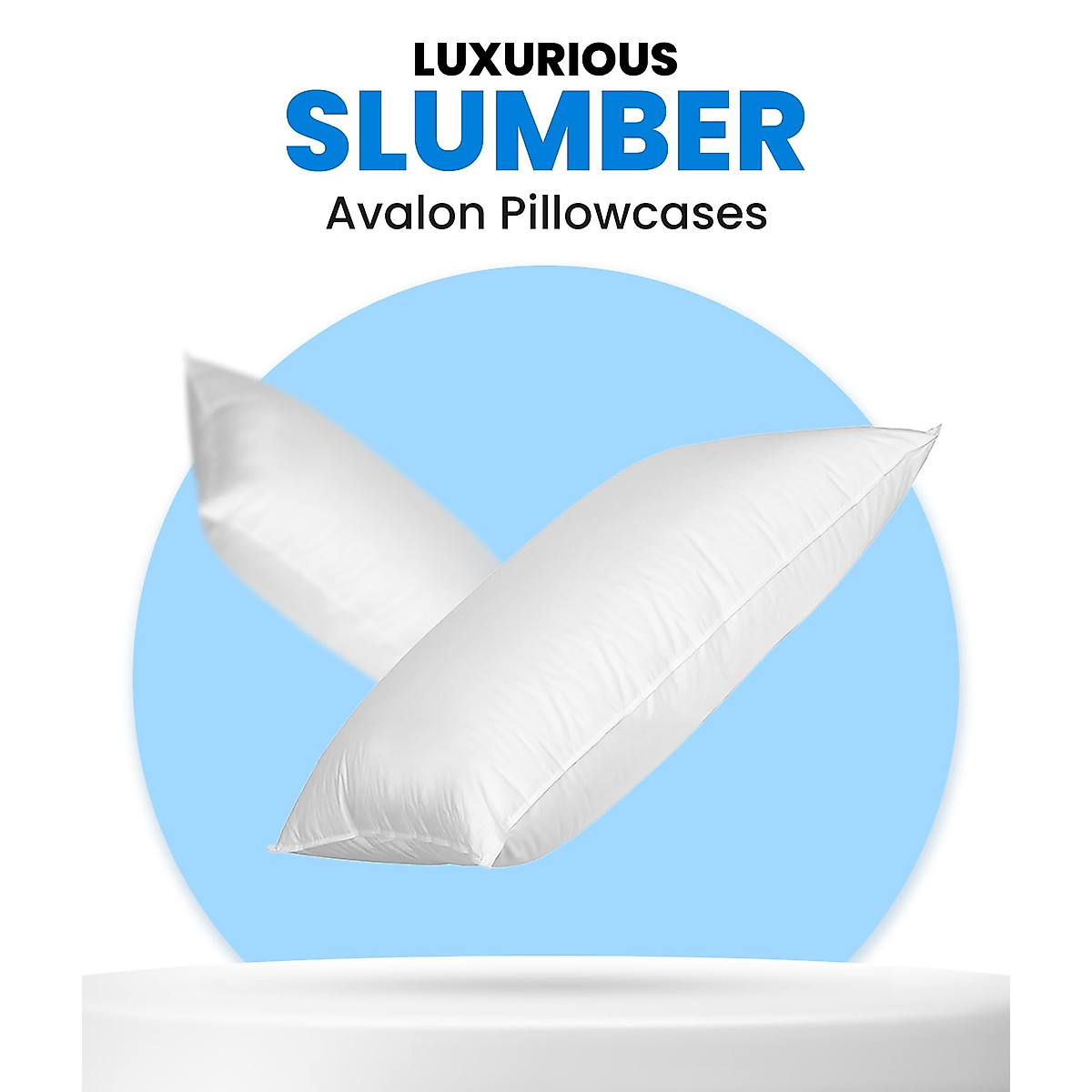 Avalon Bedding Pillow Cases Standard Size White Pillow Cases Set of 12 Cotton Blend 200 TC Soft & Breathable Perfect for Home & Hospital, Hotel Quality Queen Pillow Protectors 30x20 Inches