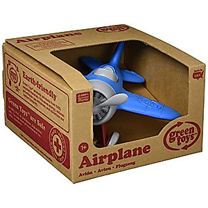 Green Toys Airplane, Blue/Red CB - Pretend Play, Motor Skills, Kids Flying Toy Vehicle. No BPA, phthalates, PVC. Dishwasher Safe, Recycled Plastic, Made in USA.