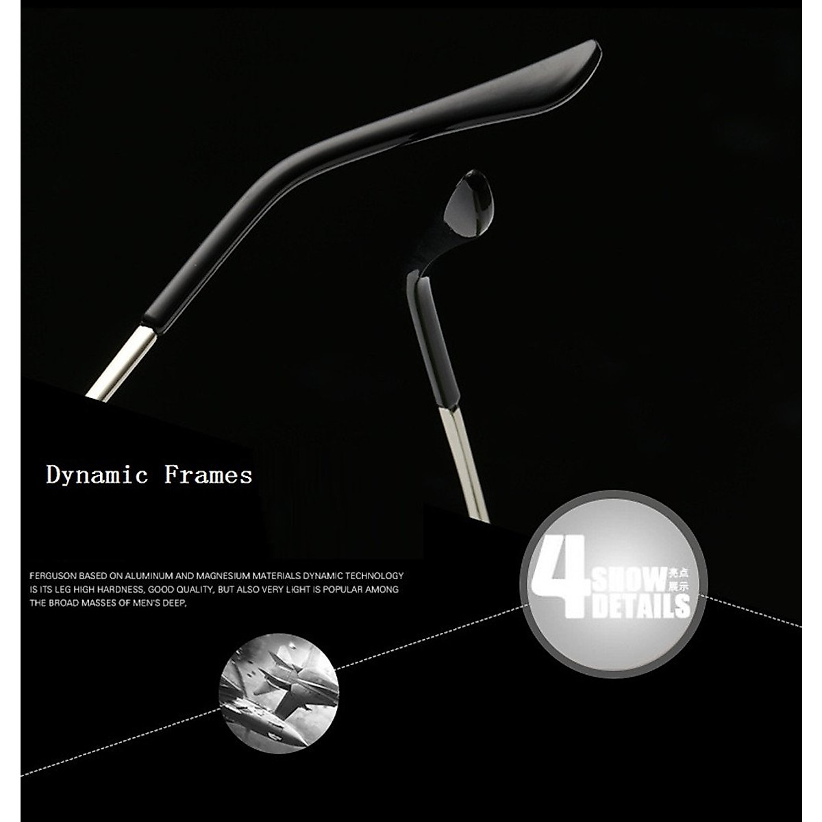 Runspeed Night Vision Driving Glasses HD Polarized Day and Night View Anti-glare for Men Women Safety Goggles UV400 Leisure Travel Sport Sunglasses (Black08)